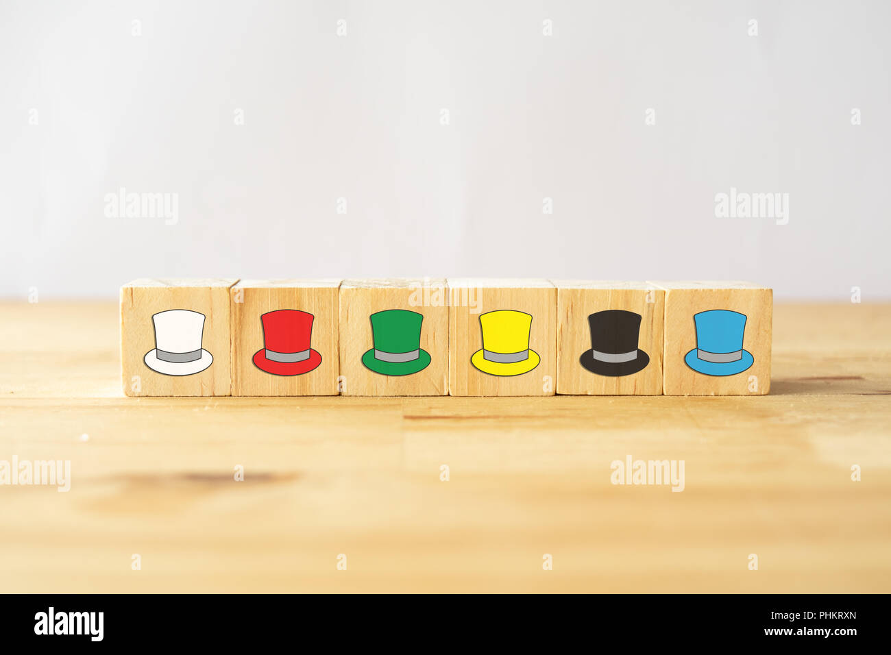 six thinking hats concept, the success way to under the human wear ...