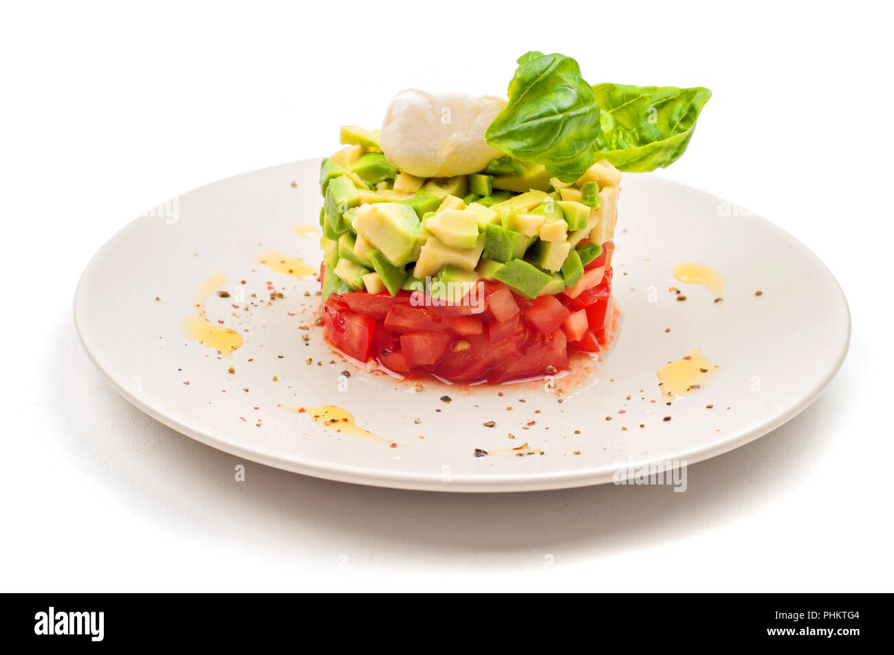 Salad tomatoes avocado on Cut Out Stock Images & Pictures - Alamy