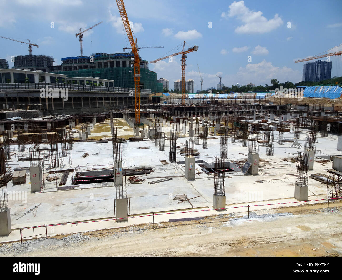 Reinforcement concrete column as part of building structure at the ...