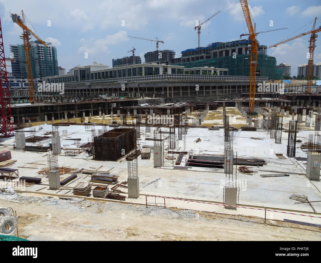 Reinforcement concrete column as part of building structure at the ...