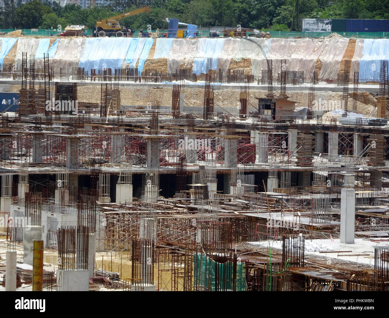 Reinforcement concrete column as part of building structure at the ...