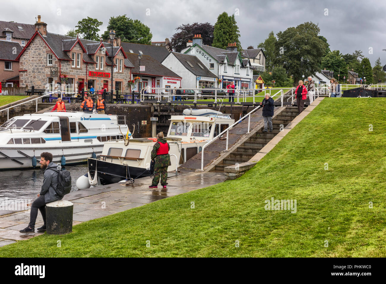 Caledonian canal locks fort augustus hi-res stock photography and ...