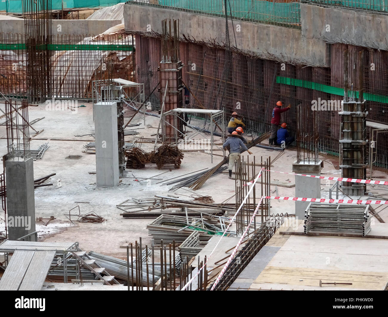 Reinforcement concrete column as part of building structure at the ...