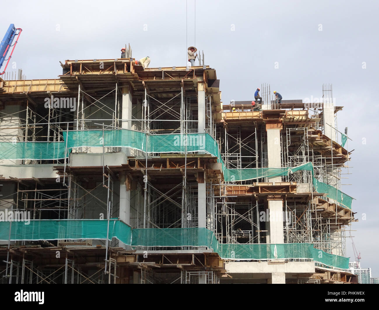Reinforcement concrete column as part of building structure at the ...
