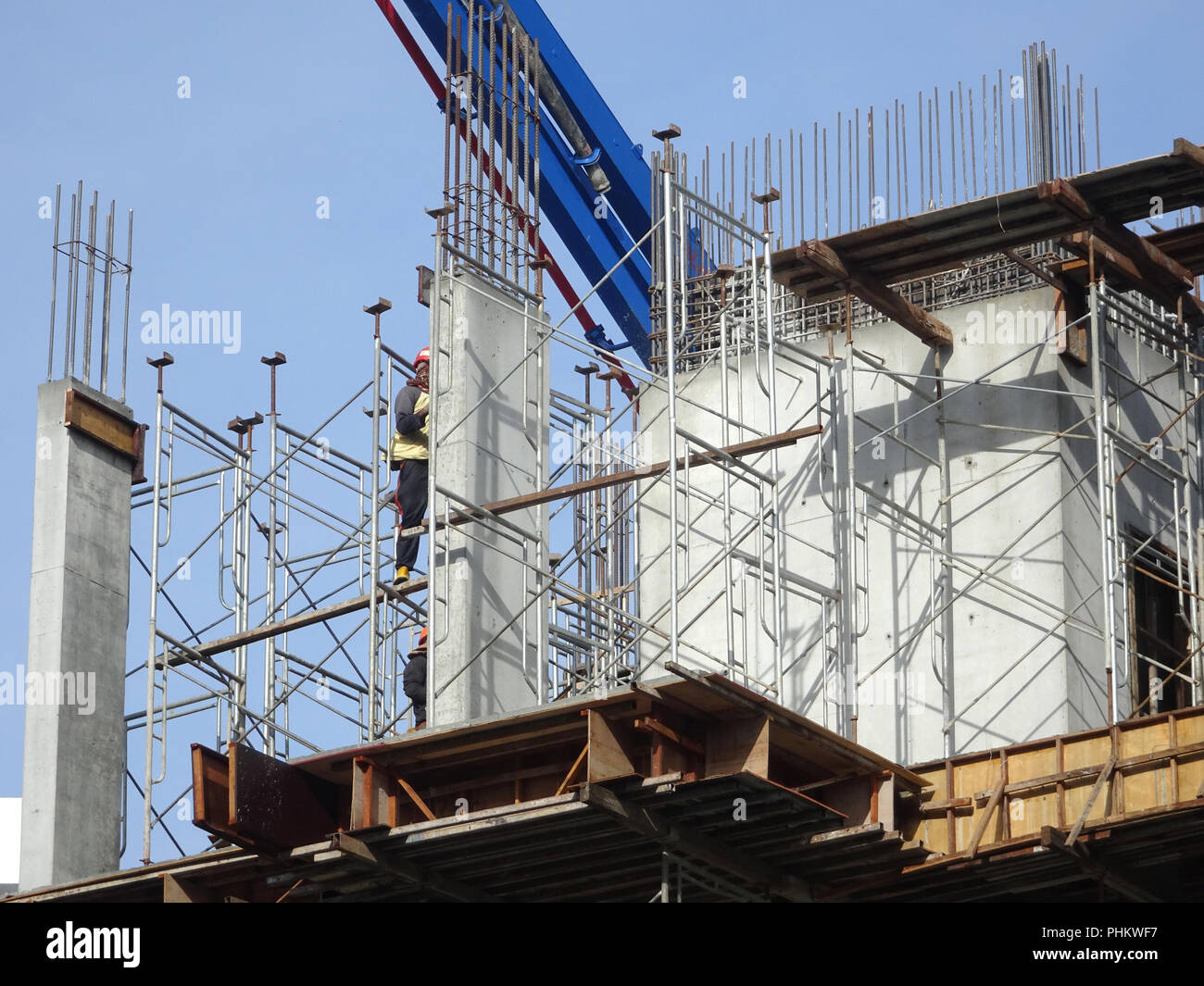 Reinforcement concrete column as part of building structure at the ...
