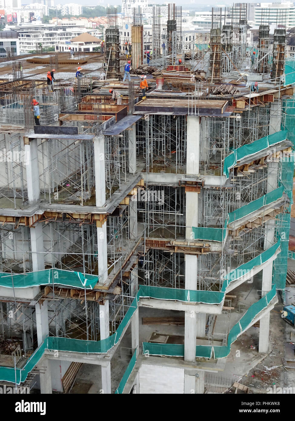 Reinforcement concrete column as part of building structure at the ...