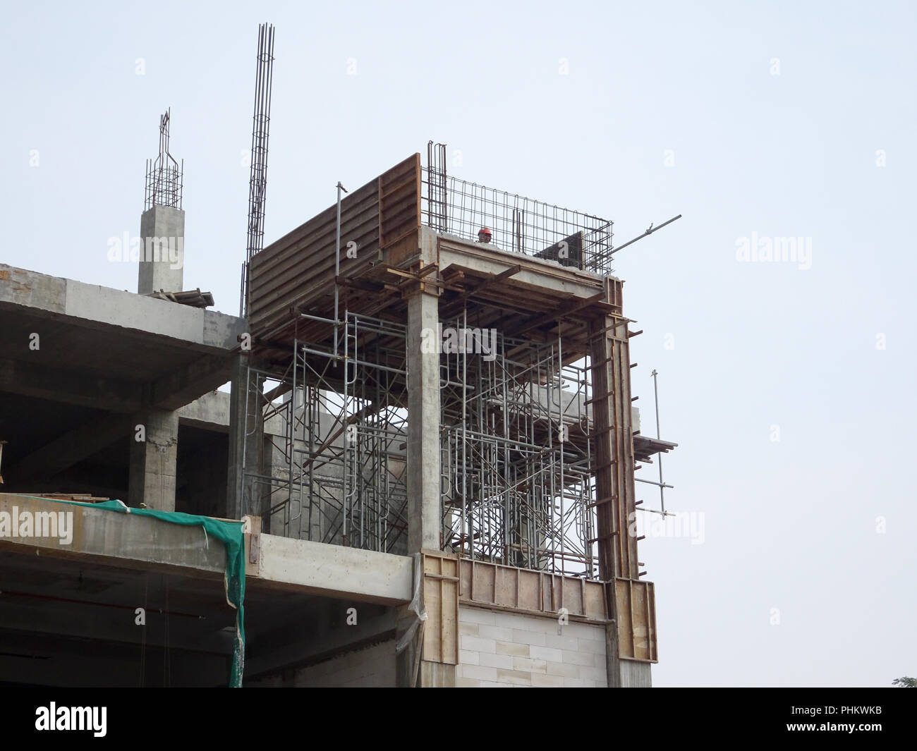 Reinforcement concrete column as part of building structure at the ...