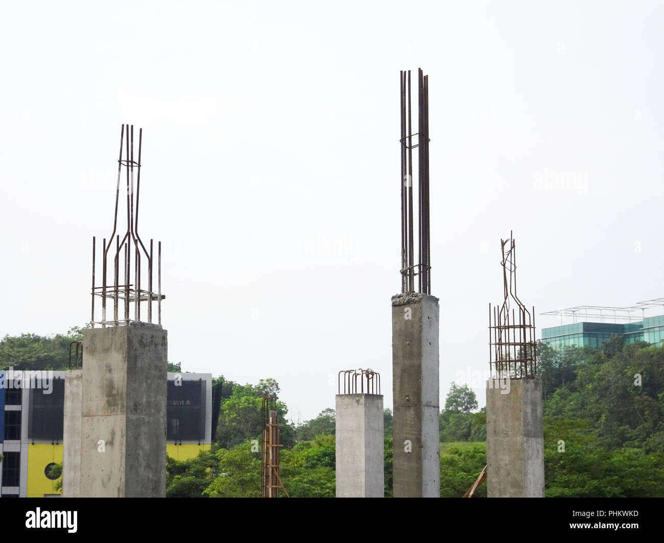 Reinforcement concrete column as part of building structure at the ...