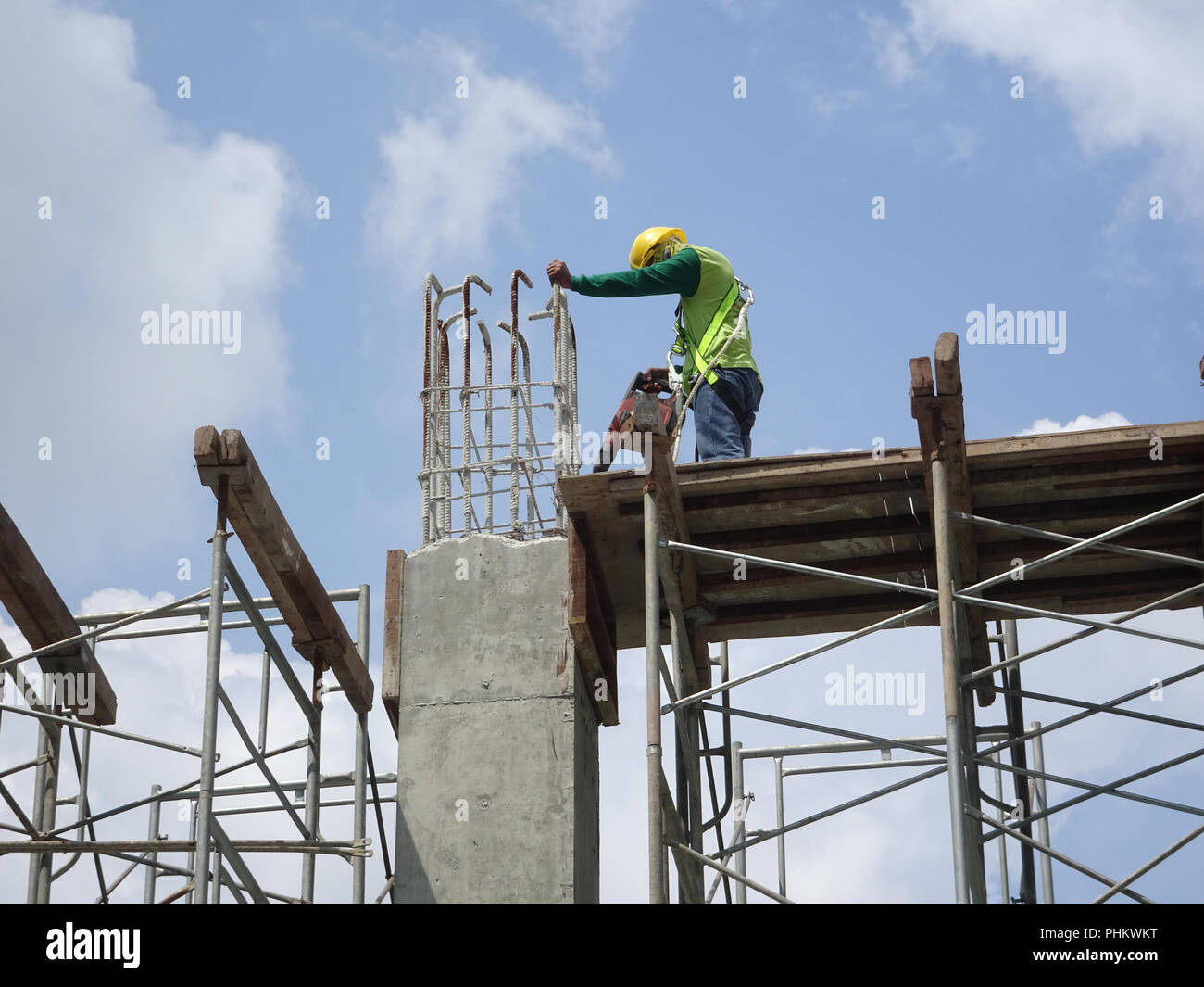 Reinforcement concrete column as part of building structure at the ...