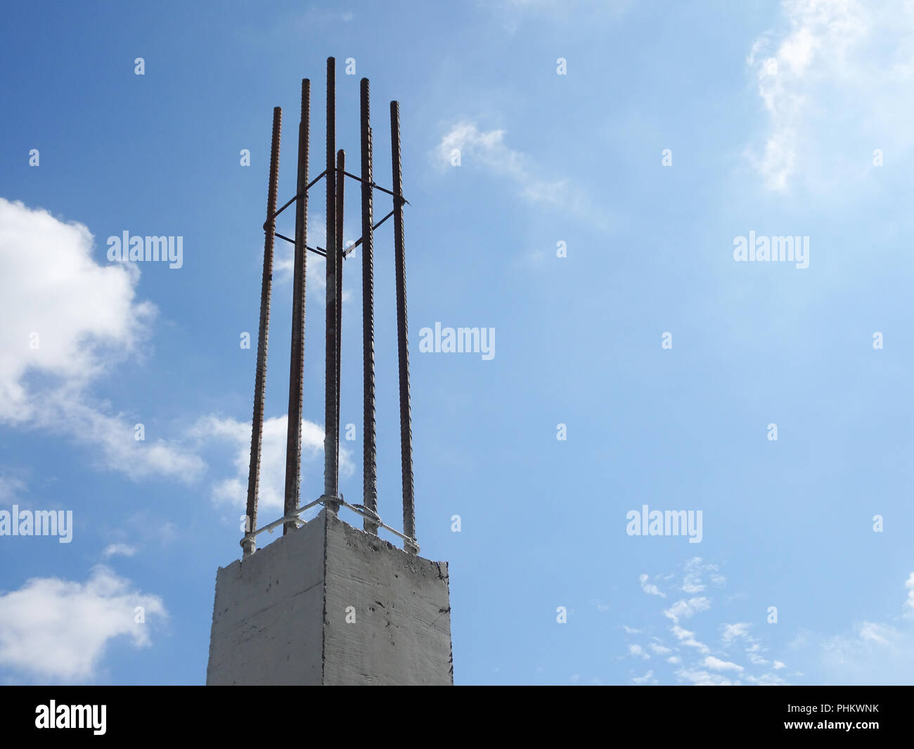 Reinforcement concrete column as part of building structure at the ...
