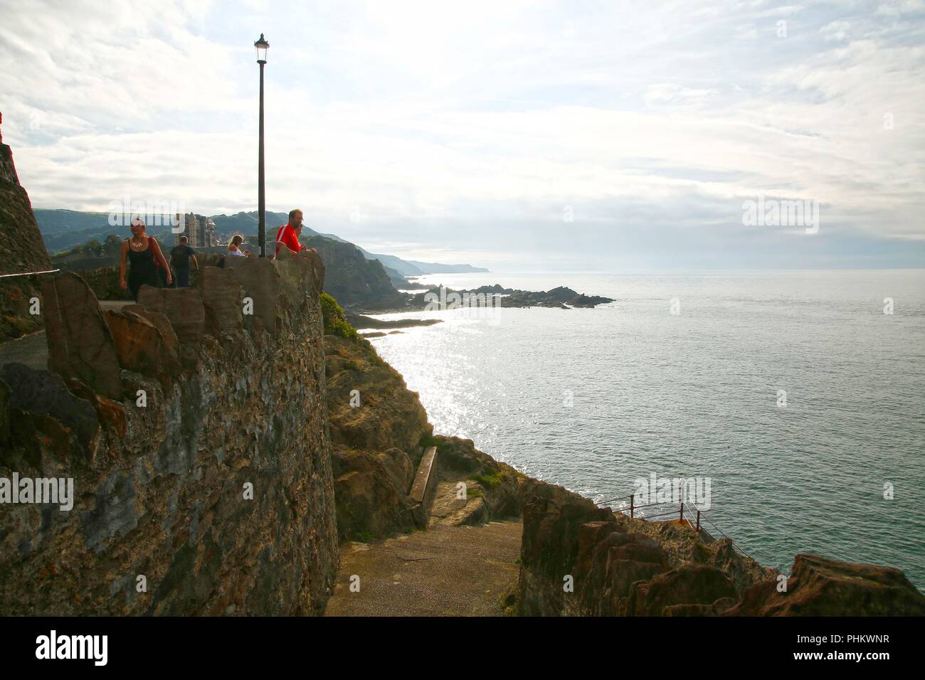 North Devon coastal town of Ilfracombe basks in summer sunshine Stock ...