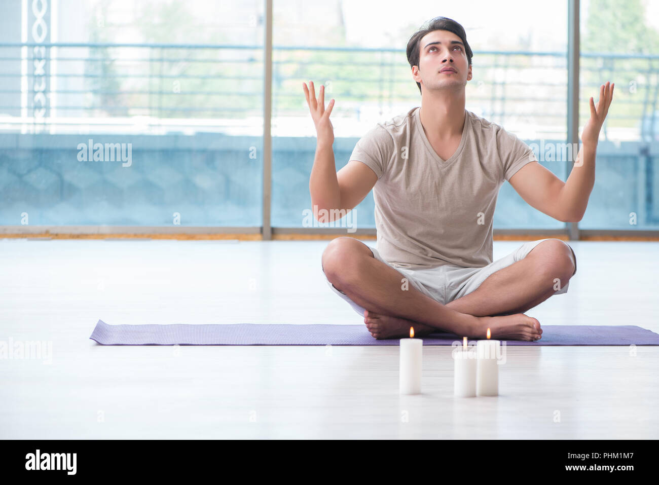 Young handsome man in spa healthcare concept Stock Photo - Alamy
