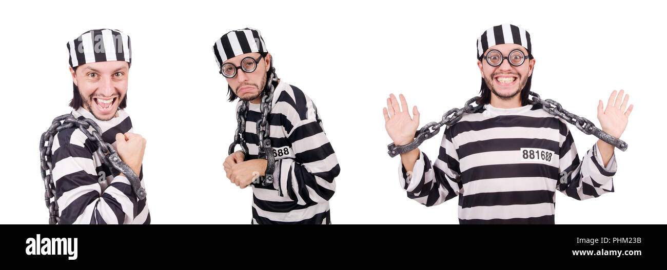 Prison inmate isolated on the white background Stock Photo - Alamy