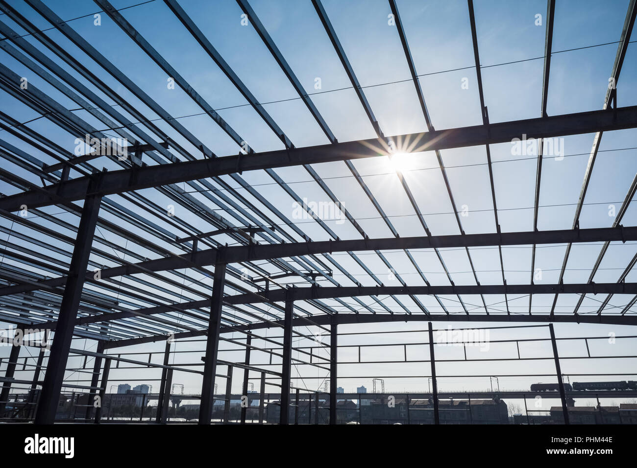 steel structure workshop Stock Photo - Alamy