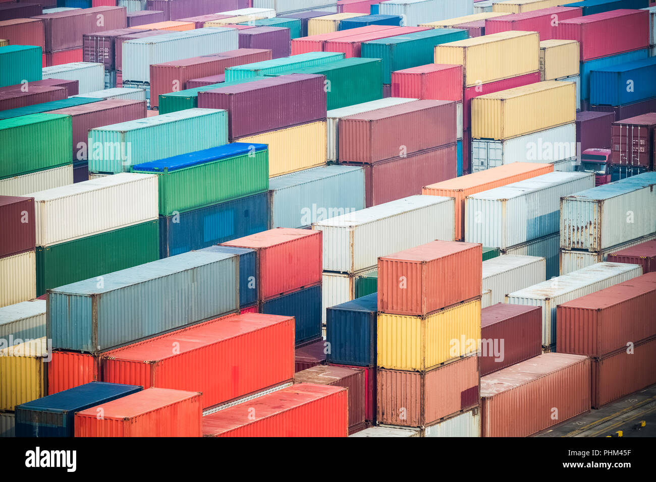 container yard closeup Stock Photo - Alamy