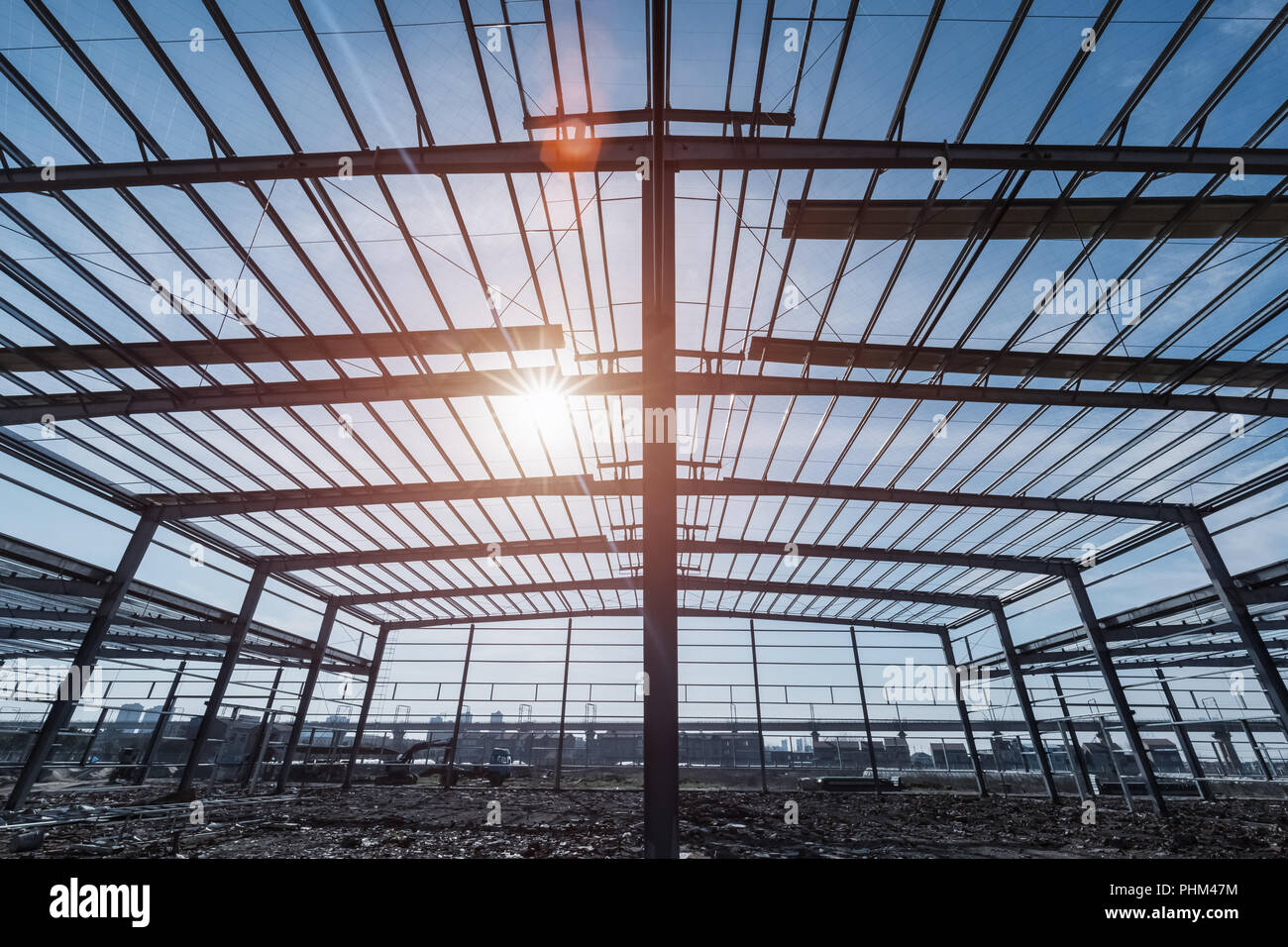 steel structure workshop Stock Photo - Alamy