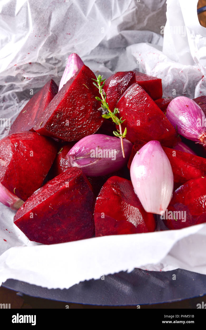oven baked red beets Stock Photo - Alamy