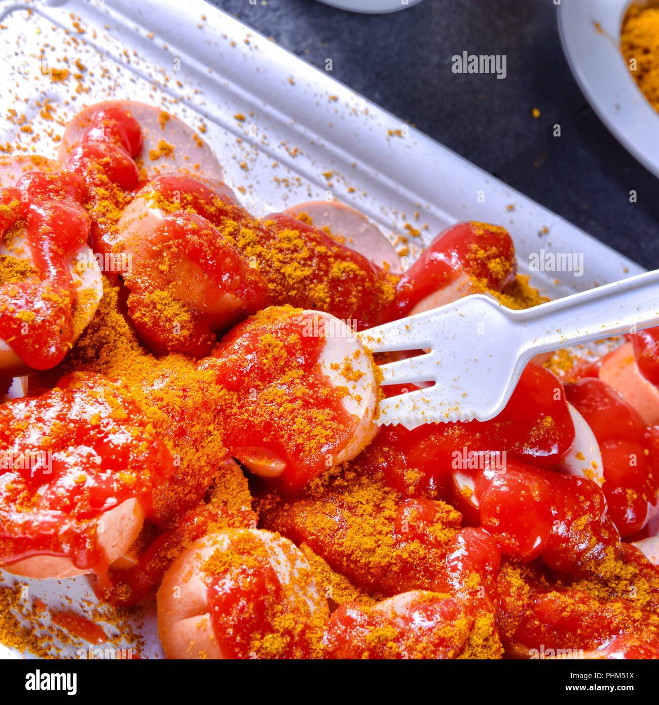 curry bockwurst with beer Stock Photo - Alamy