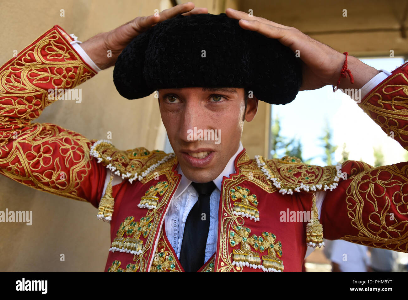 Almazán, Spain. 01st Sep, 2018. Spanish bullfighter David de Miranda ...