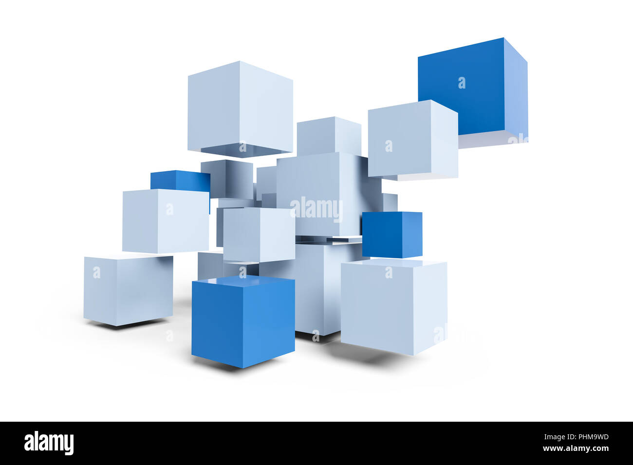 blue cubes construction Stock Photo - Alamy