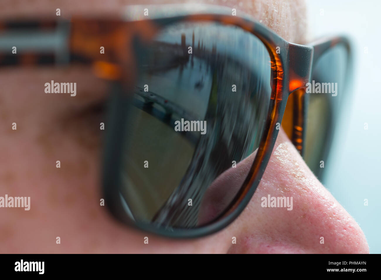 Reflecting sun on glasses hi-res stock photography and images - Alamy