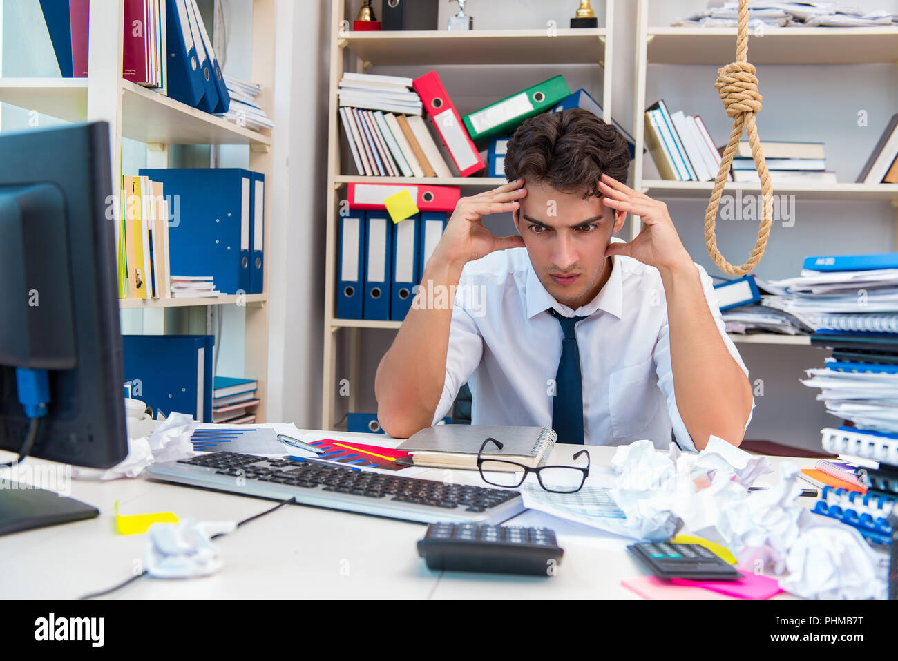 Busy frustrated businessman angry in the office Stock Photo - Alamy