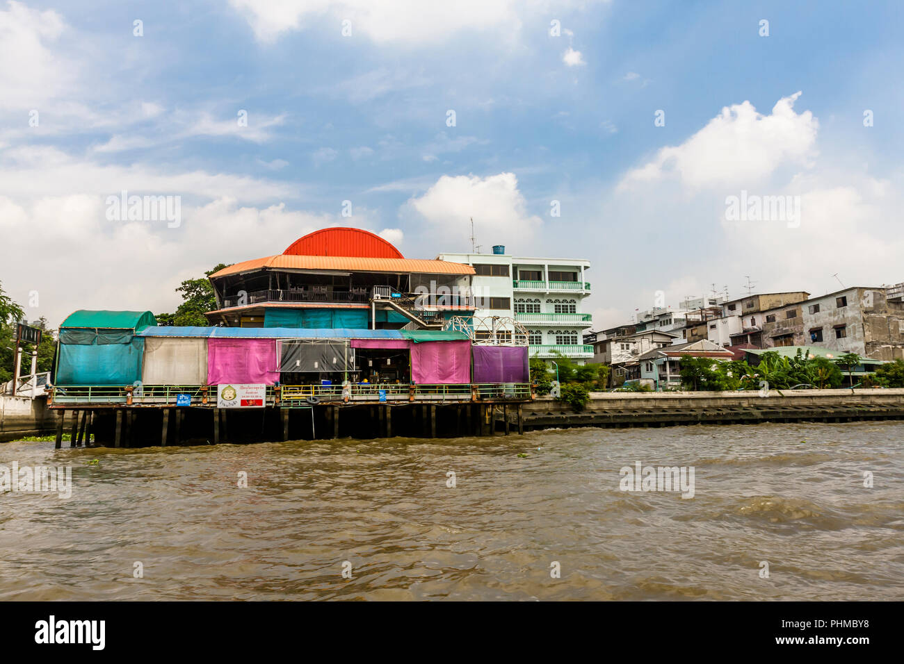 Multiple Bright colors on the Phraya Chao river Stock Photo - Alamy