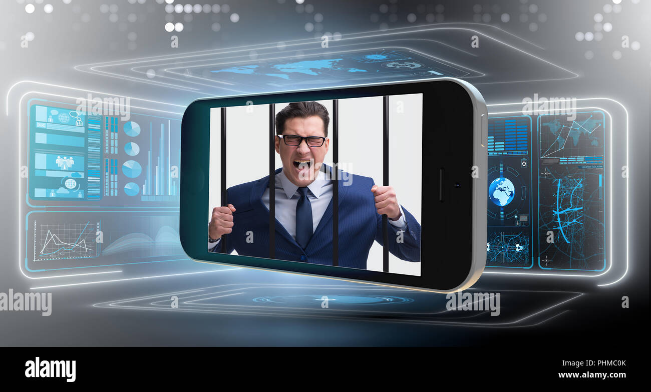 Mobile phone and social media addiction concept Stock Photo - Alamy