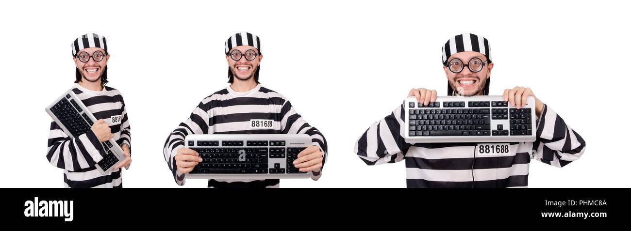 Prison inmate isolated on the white background Stock Photo - Alamy