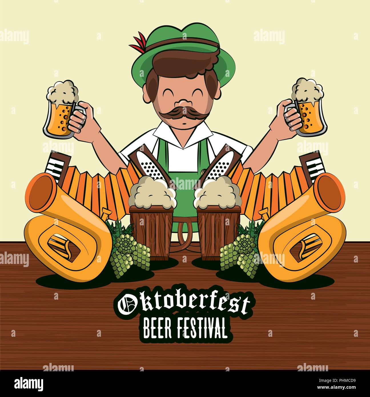 Oktober fest card Stock Vector Image & Art - Alamy