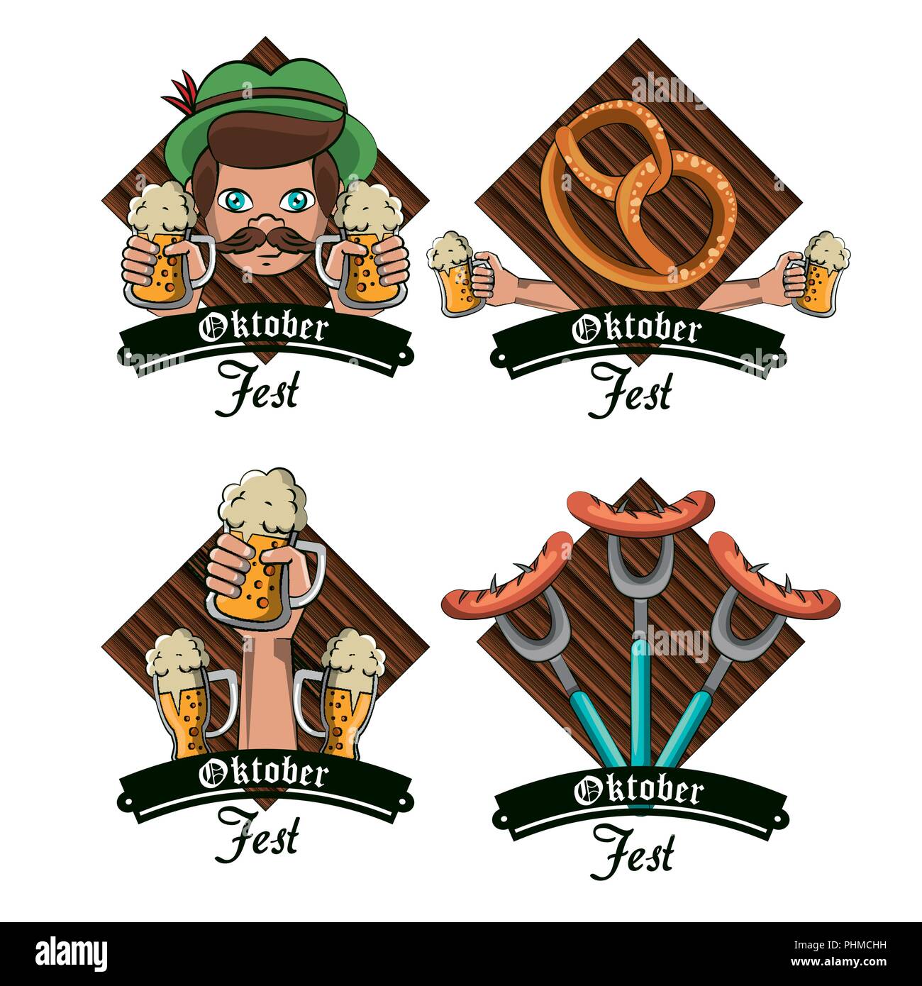 Set of oktober festival emblems Stock Vector Image & Art - Alamy