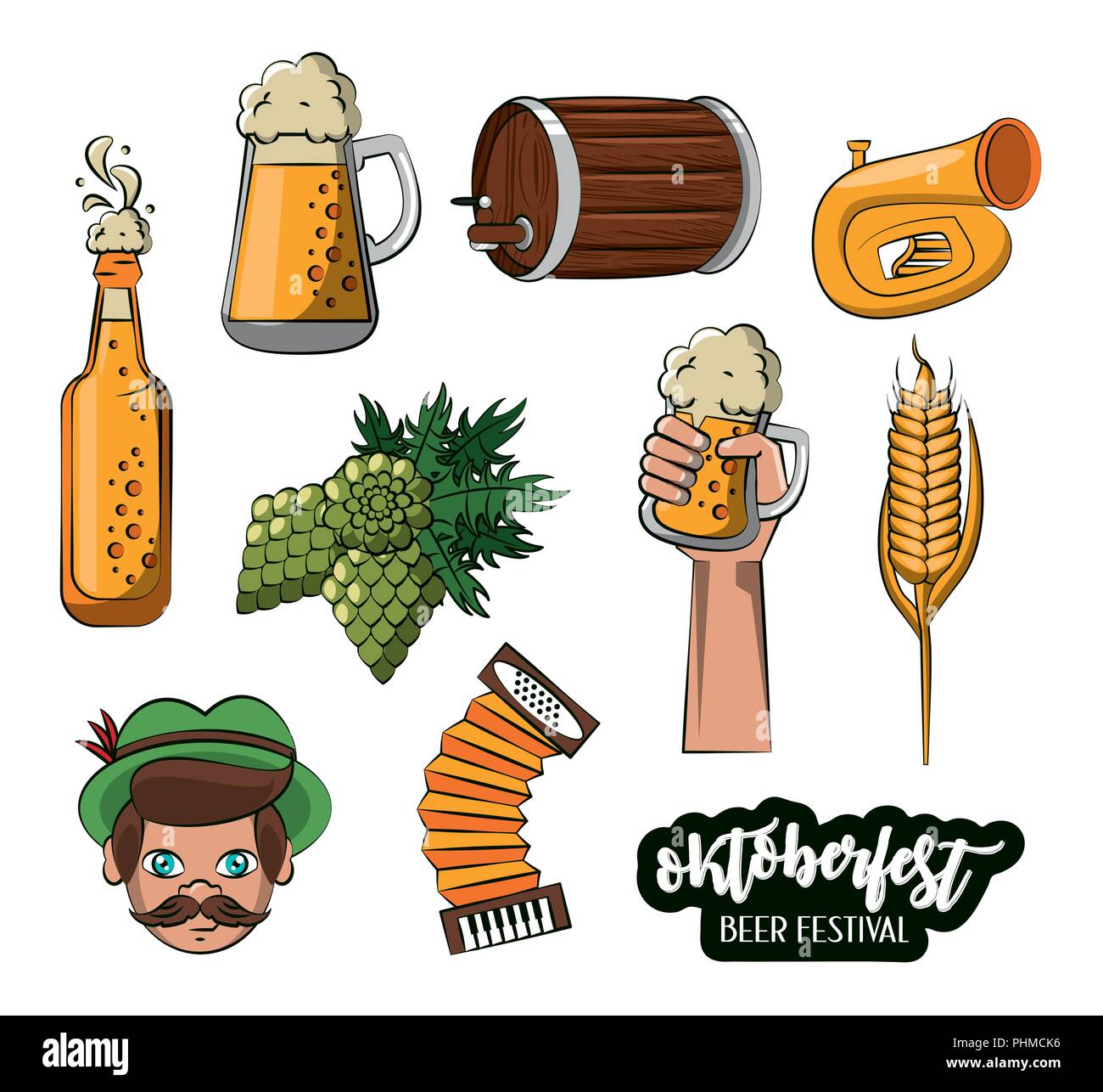 Set of oktober festival emblems Stock Vector Image & Art - Alamy