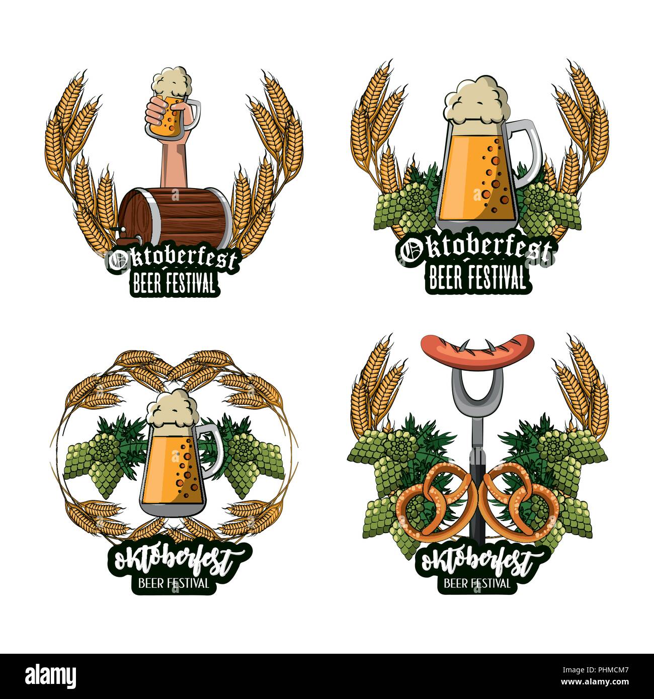 Set of oktober festival emblems Stock Vector Image & Art - Alamy