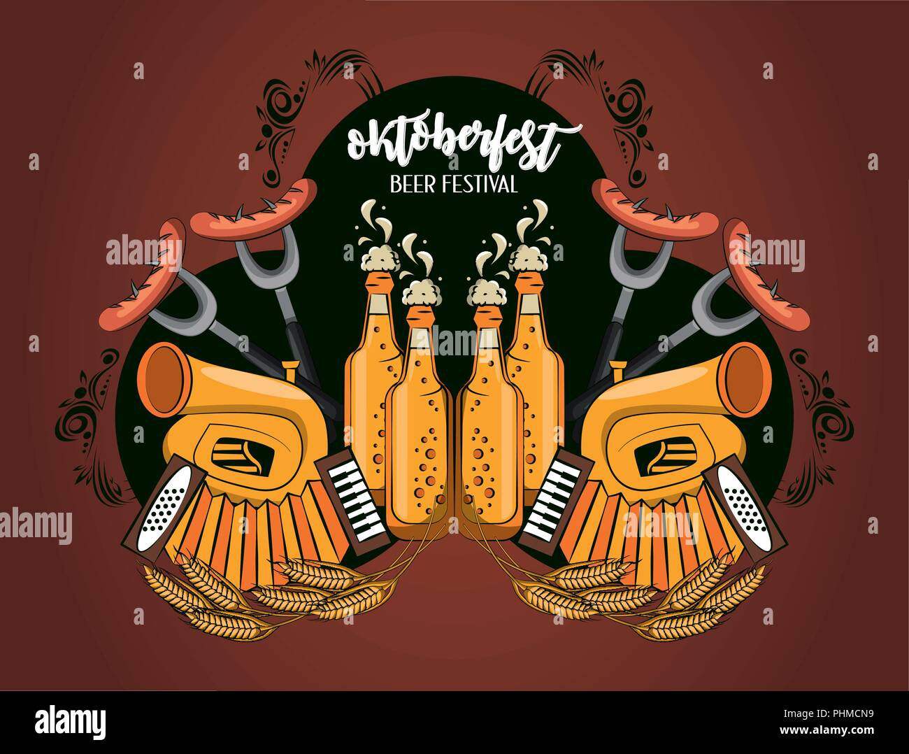 Oktober fest card Stock Vector Image & Art - Alamy