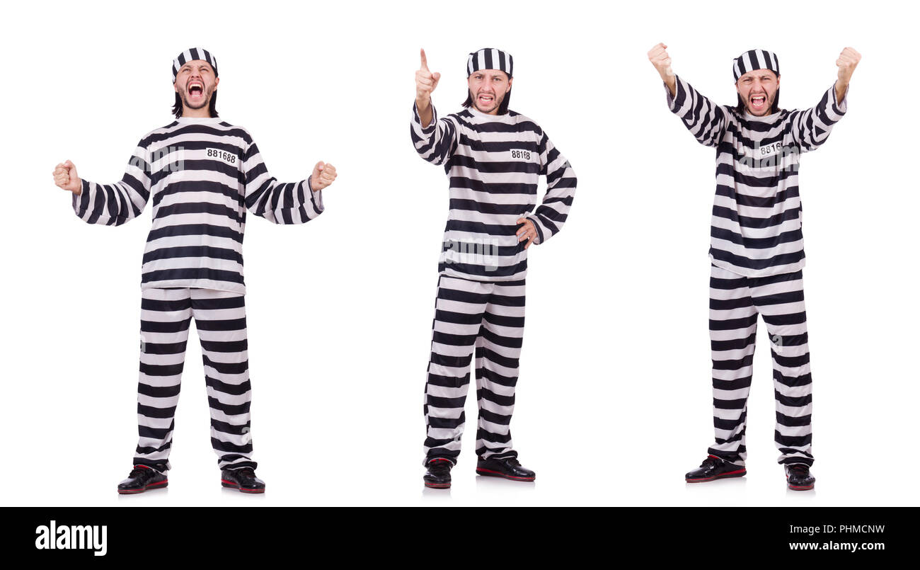 Prison inmate isolated on the white background Stock Photo - Alamy