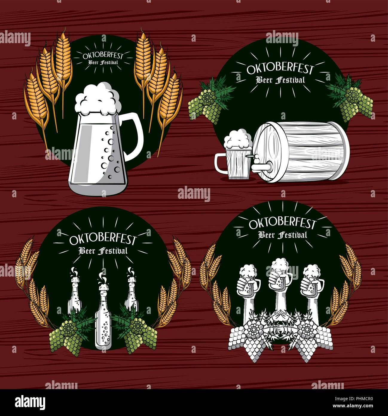 Set of oktober festival emblems Stock Vector Image & Art - Alamy