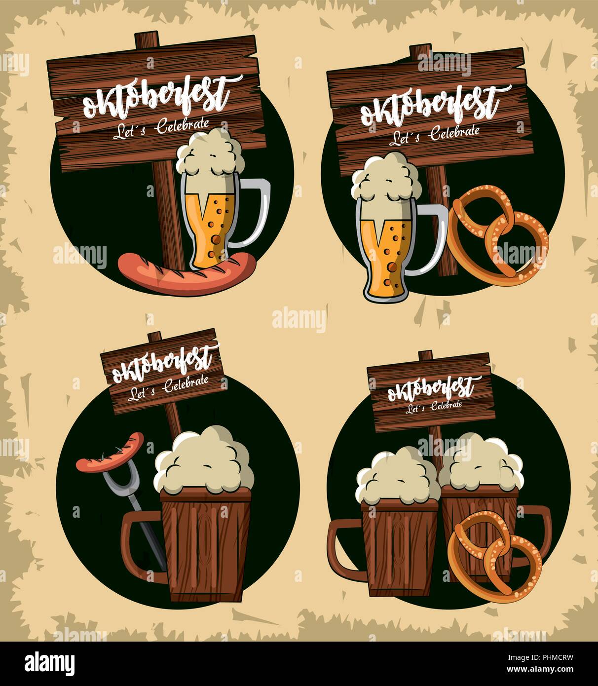 Set of oktober festival emblems Stock Vector Image & Art - Alamy