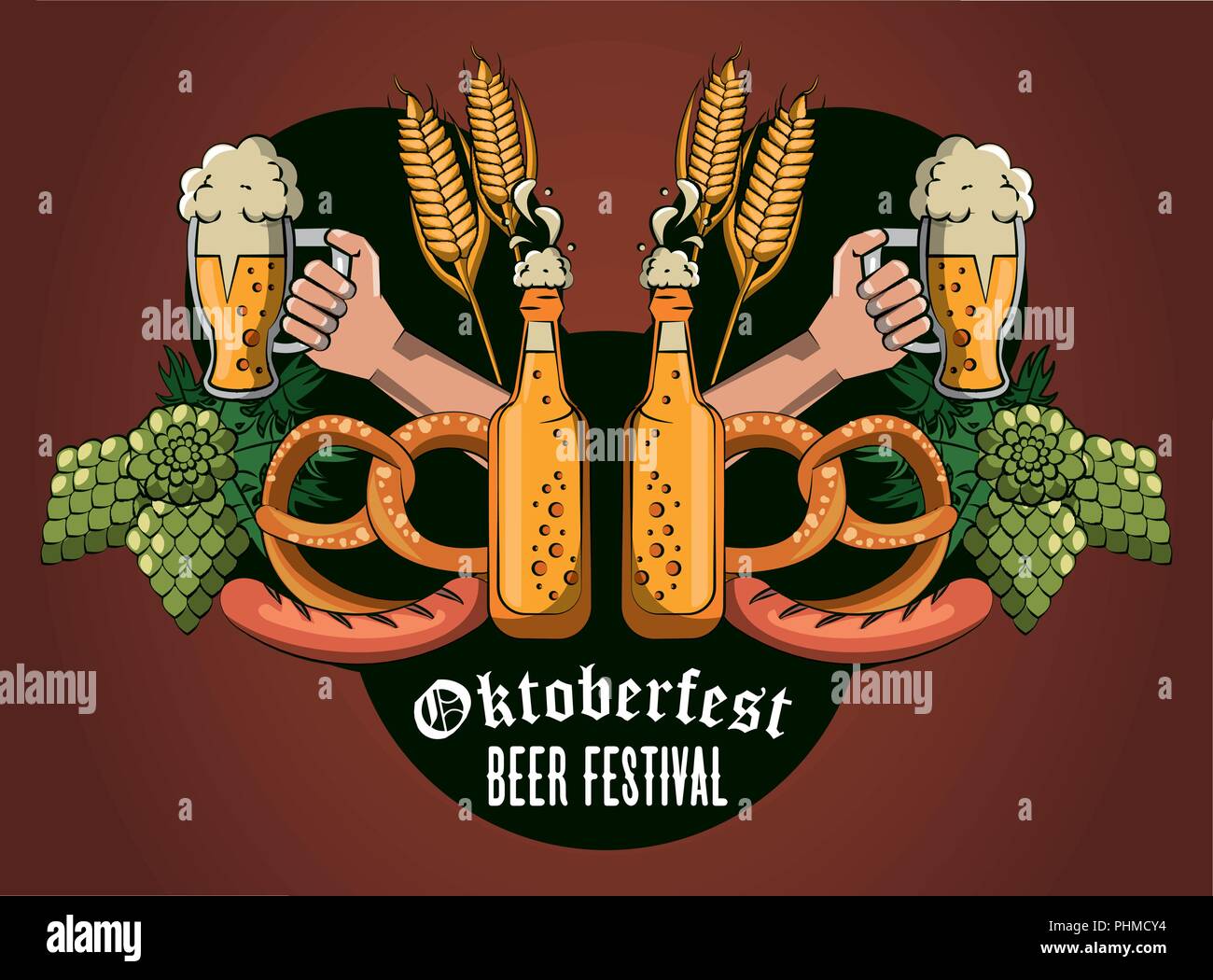 Oktober fest card Stock Vector Image & Art - Alamy