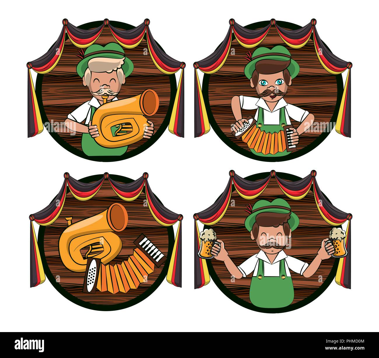 Set of oktober festival emblems Stock Vector Image & Art - Alamy
