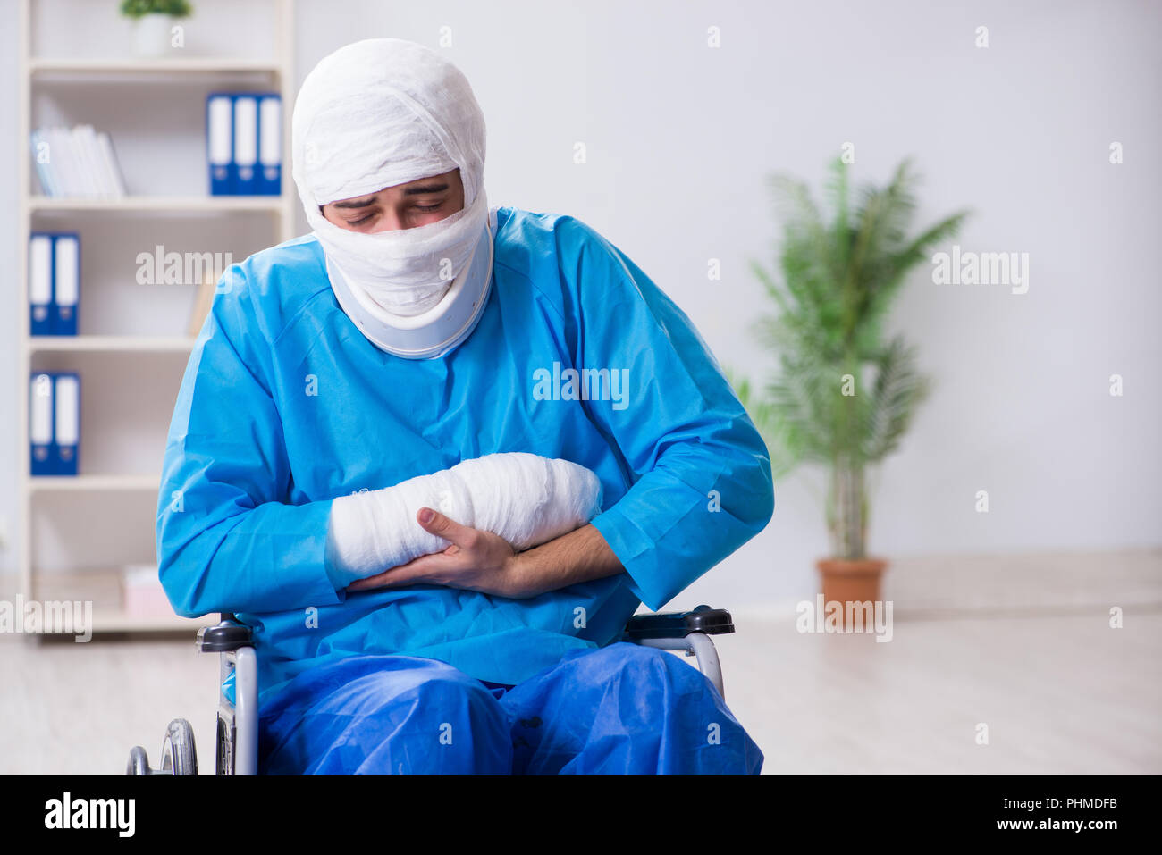 Man suffering from multiple broken bones and fractures Stock Photo - Alamy