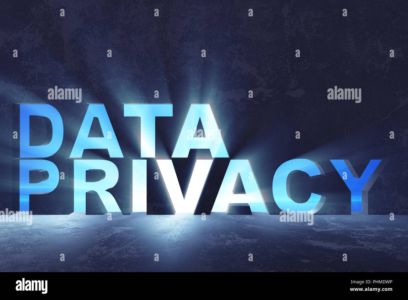 Data privacy concept in modern IT technology - 3d rendering Stock Photo ...
