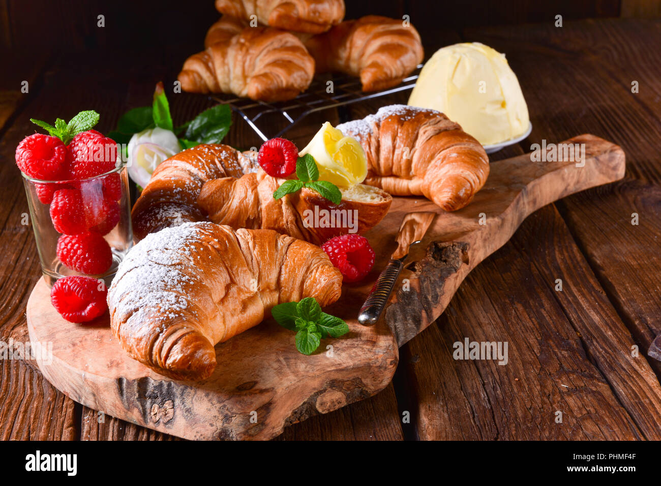 original french buttercroissants Stock Photo - Alamy