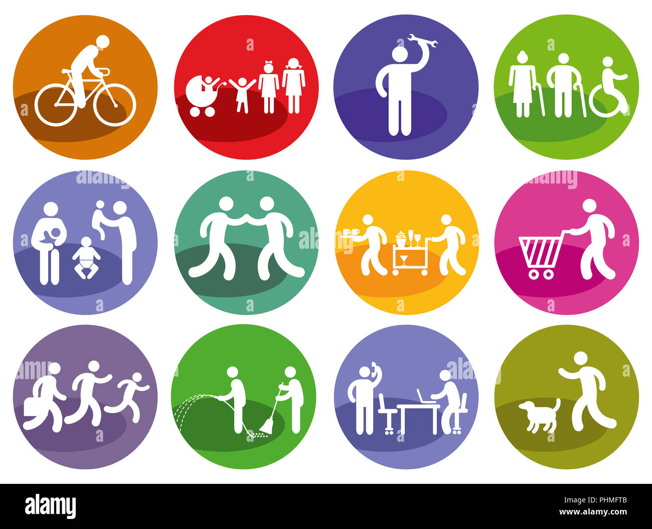 People icon, service sign Stock Photo - Alamy