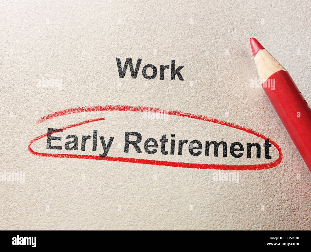 Early Retirement concept Stock Photo - Alamy