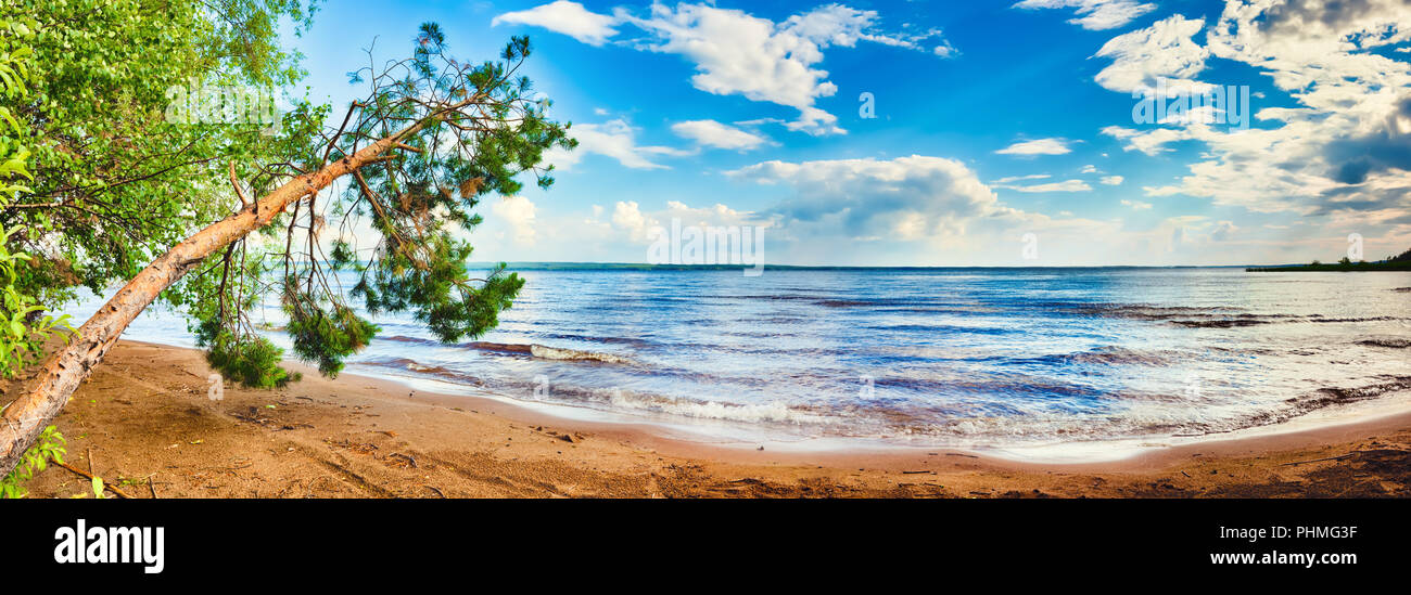 Kama river. Panorama Stock Photo - Alamy