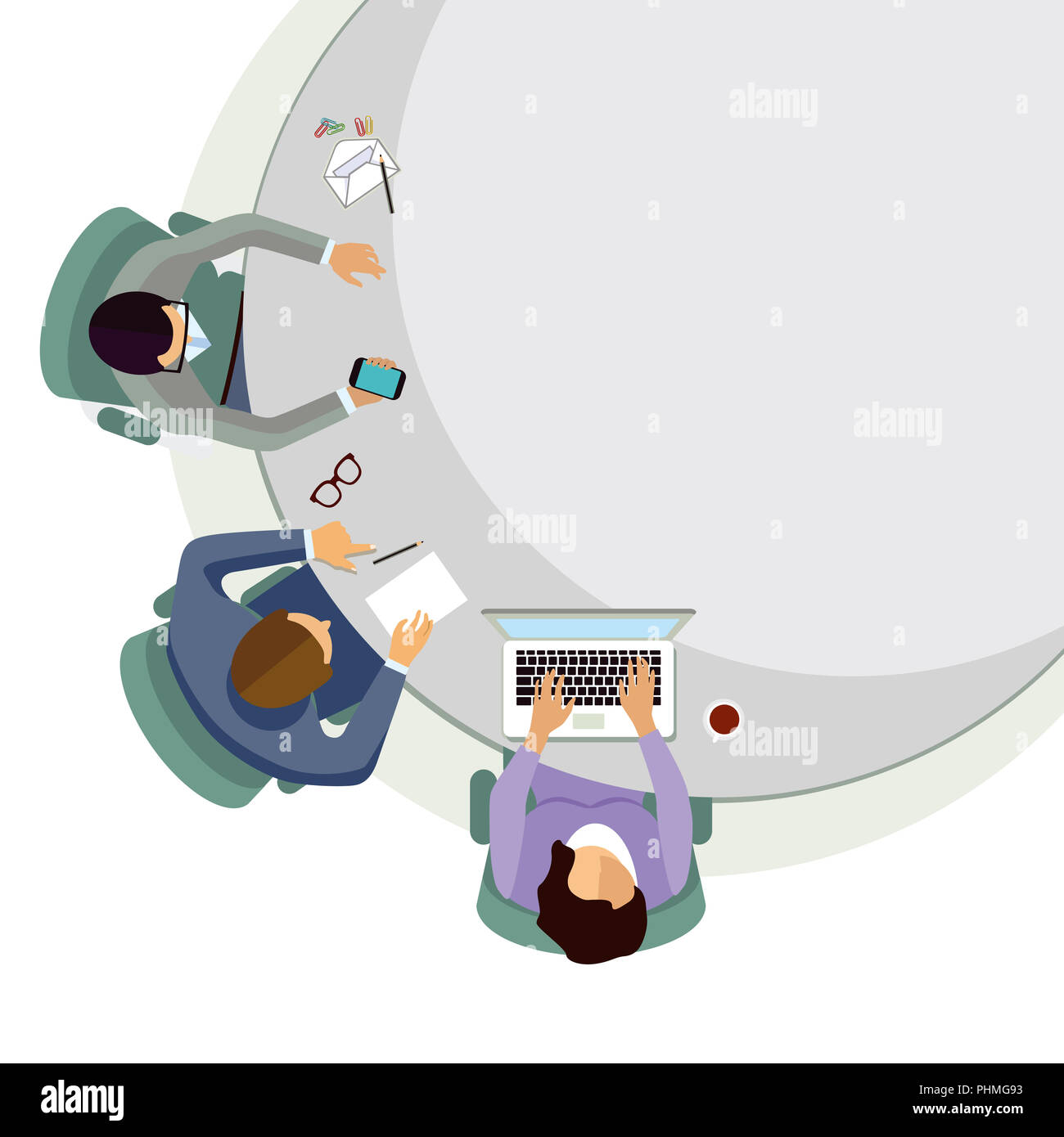 Brainstorming in the office, illustration Stock Photo - Alamy