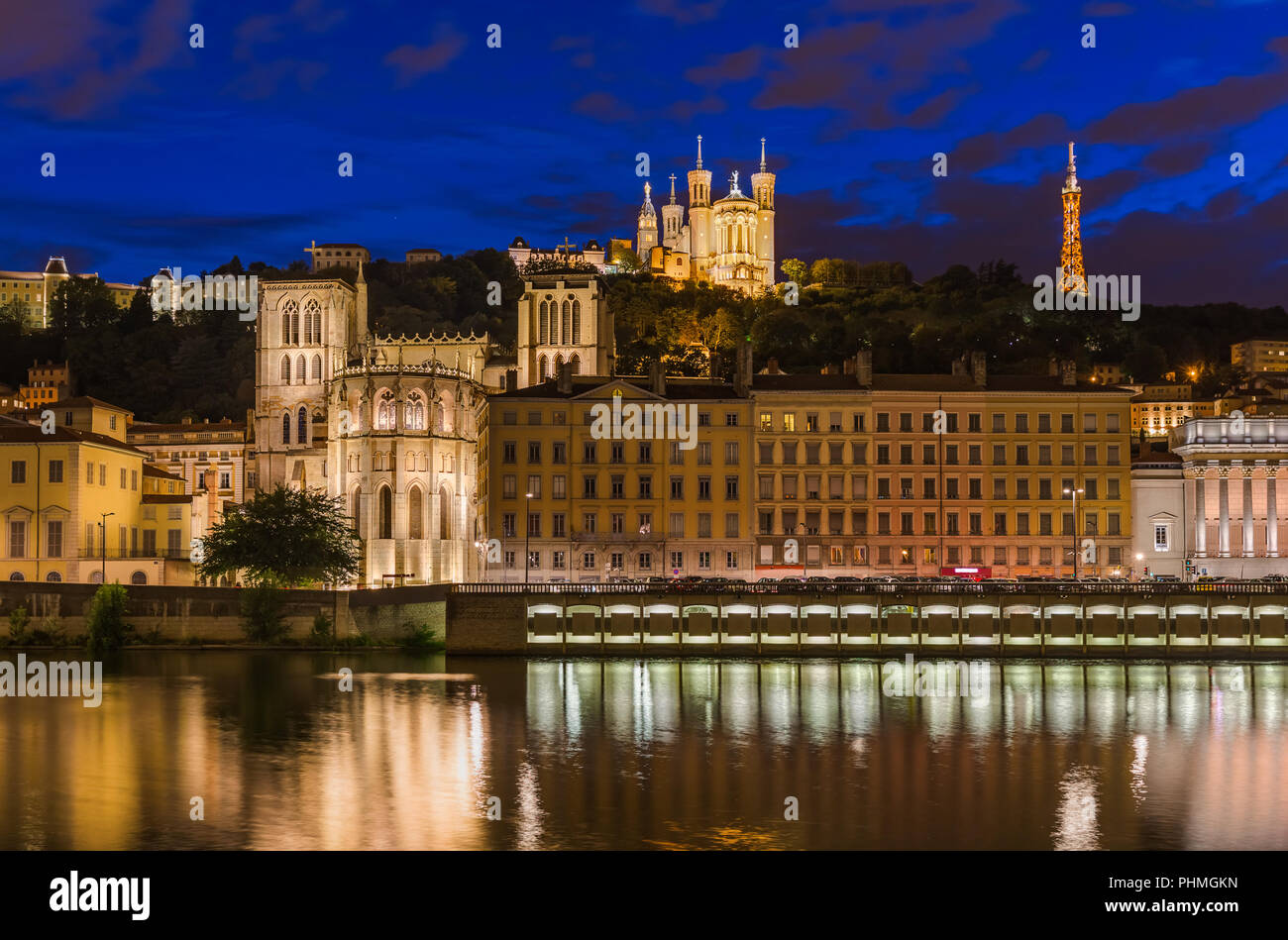 Old town of Lyon - France Stock Photo - Alamy