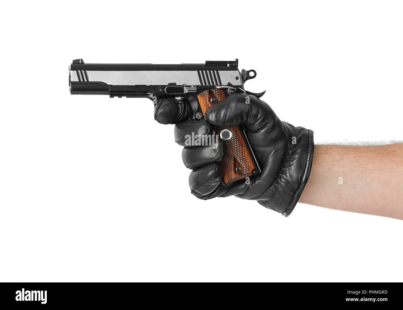 Hand with pistol Stock Photo - Alamy