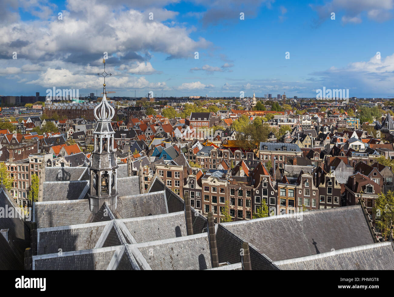 Amsterdam downtown skyline cityscape sunset hi-res stock photography ...