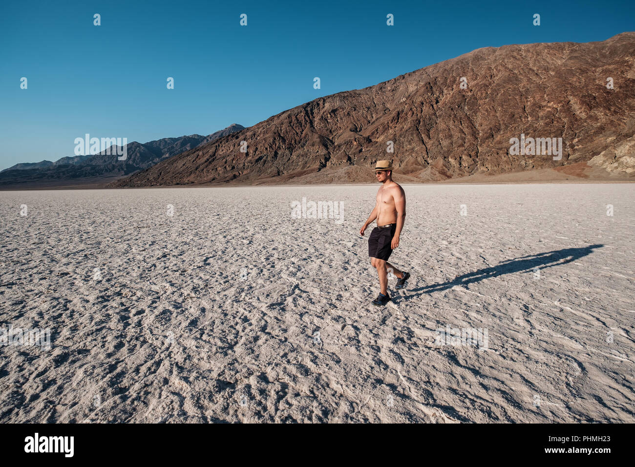 Tourist in Death Valley National Park Stock Photo - Alamy